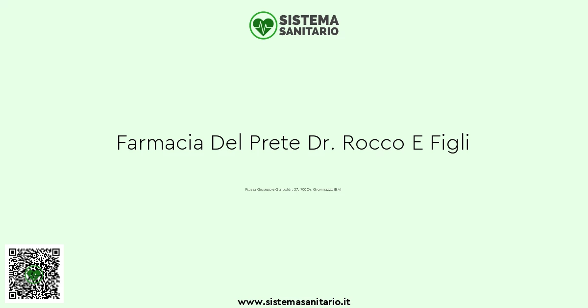 Farmacia Del Prete Dr. Rocco E Figli a Giovinazzo (BA ...