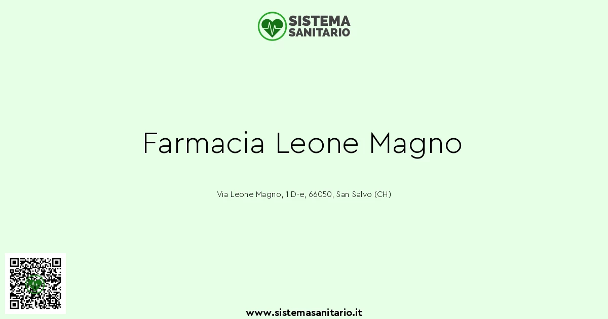 Farmacia Leone Magno a San Salvo (CH) - SistemaSanitario.it