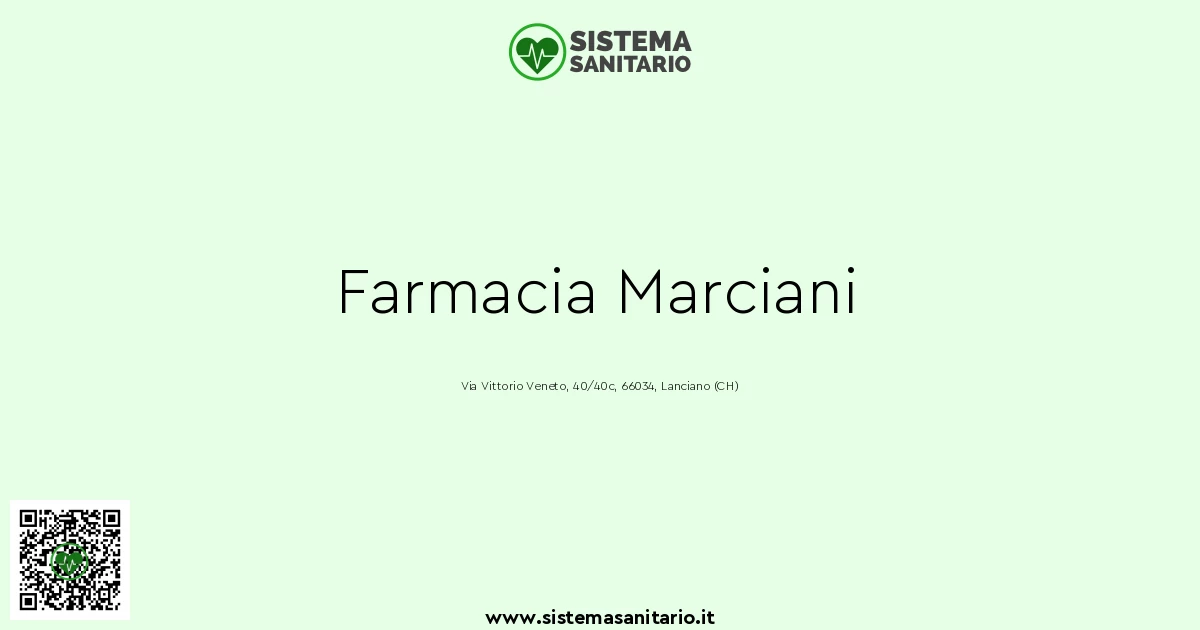 Farmacia Marciani a Lanciano (CH) - SistemaSanitario.it
