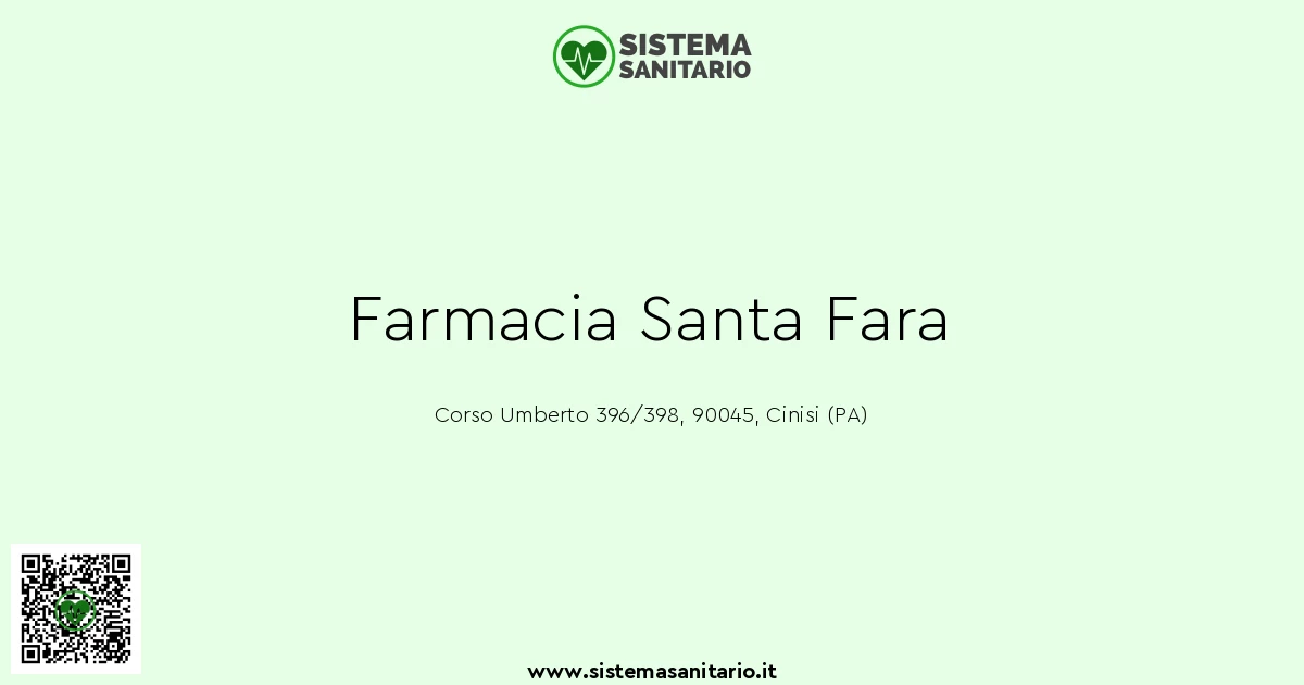 Farmacia Santa Fara a Cinisi (PA) - SistemaSanitario.it