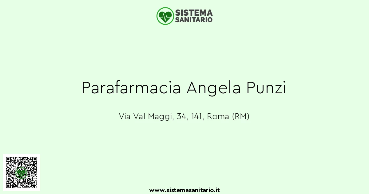 Parafarmacia Angela Punzi a Roma (RM) - SistemaSanitario.it