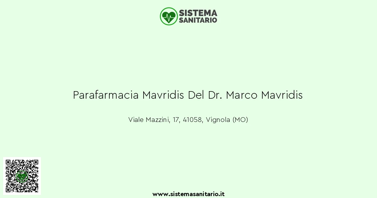 Parafarmacia Mavridis Del Dr. Marco Mavridis a Vignola (MO ...