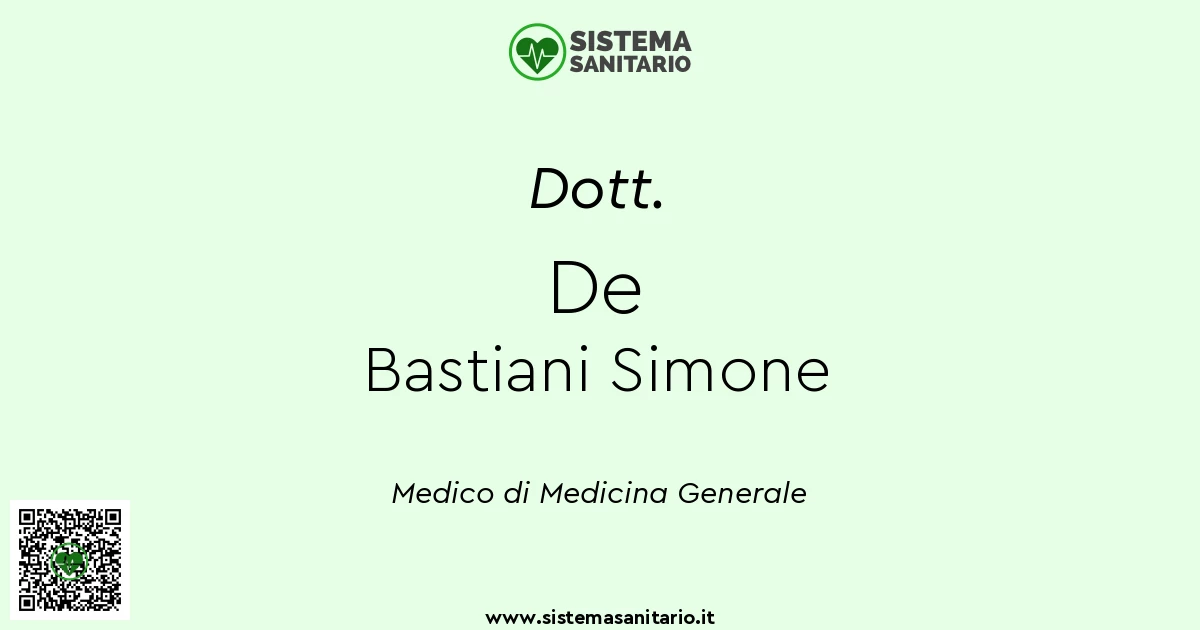 Dott. De Bastiani Simone Medico di Base a Genova (GE) - SistemaSanitario.it