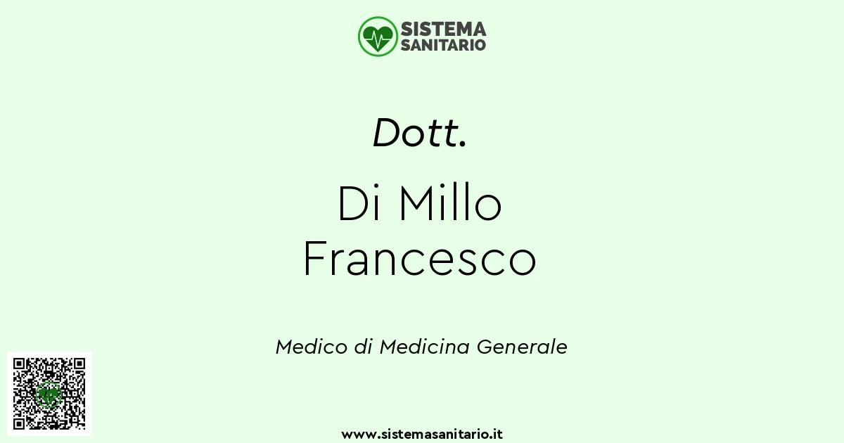 Dott. Di Millo Francesco Medico di Base a Foggia (FG) - SistemaSanitario.it