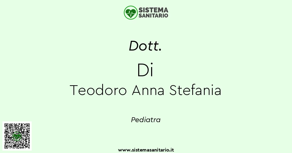Dott. Di Teodoro Anna Stefania Pediatra a Penne (PE) - SistemaSanitario.it