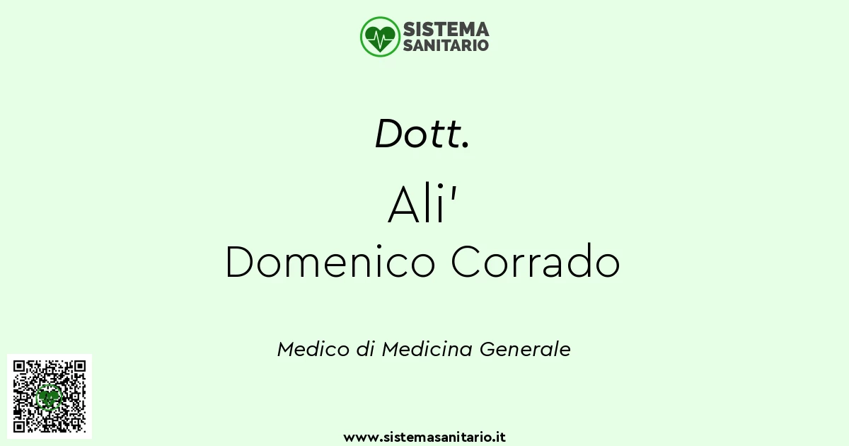 Dott. Ali' Domenico Corrado Medico di Base a Milano (MI ...