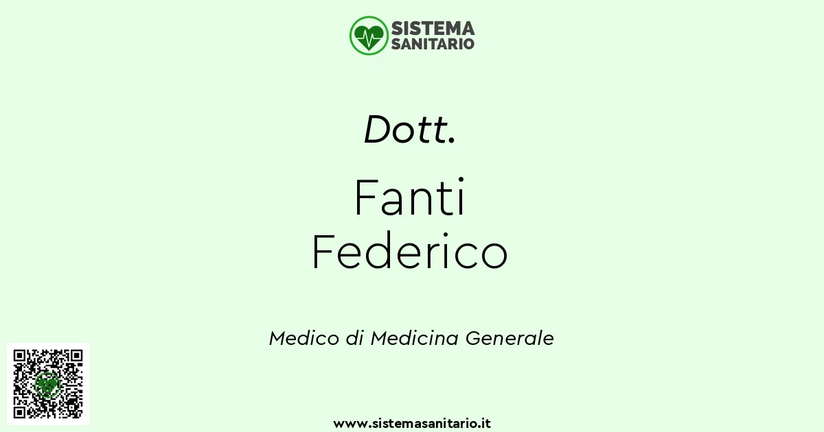 Dott. Fanti Federico Medico di Base - SistemaSanitario.it
