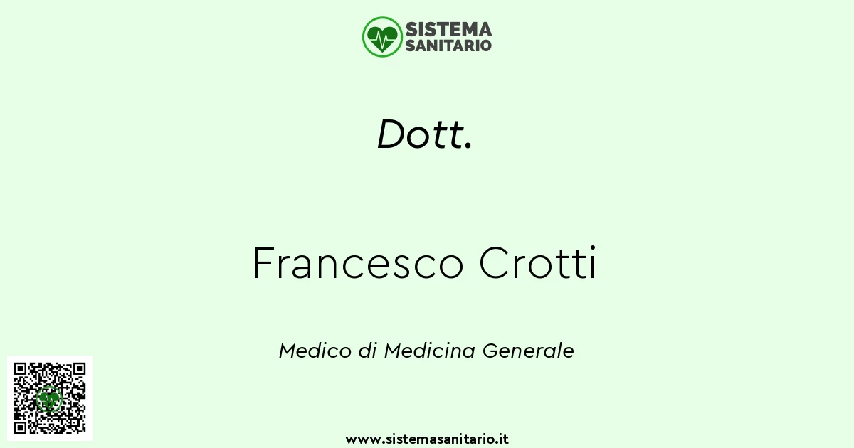 Dott. Francesco Crotti Medico di Base a Cremona (CR) - SistemaSanitario.it