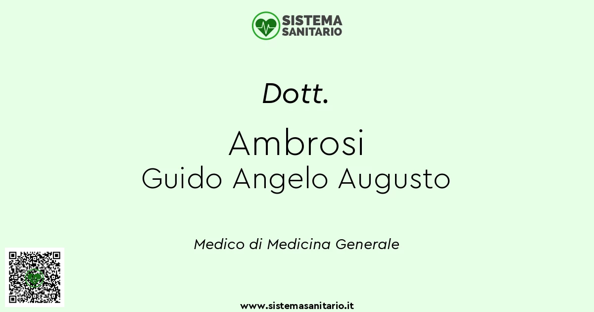 Dott. Ambrosi Guido Angelo Augusto Medico di Base a Milano (MI ...
