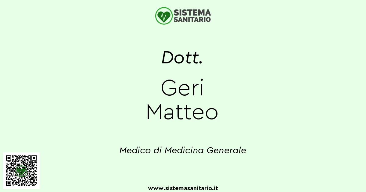 Dott. Geri Matteo Medico di Base a Lodi (LO) - SistemaSanitario.it
