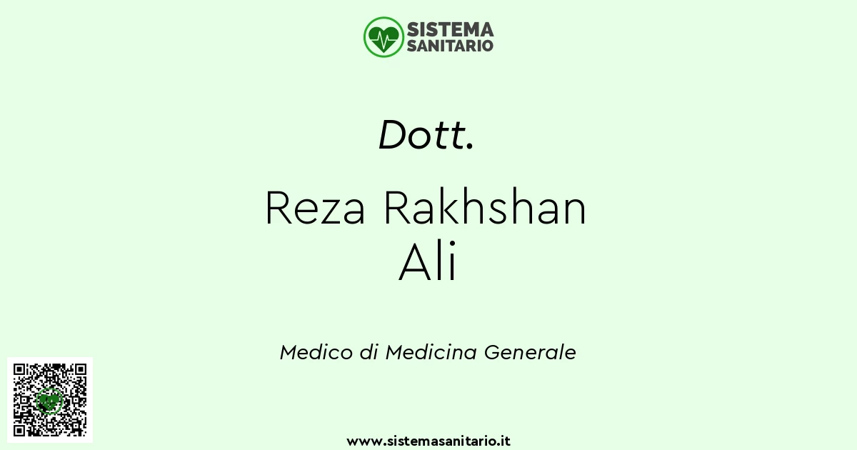 Dott. Reza Rakhshan Ali Medico di Base a Sant'Ambrogio di Valpolicella ...