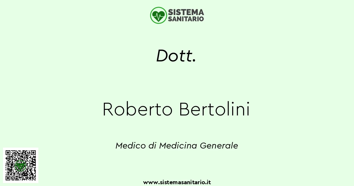 Dott. Roberto Bertolini Medico di Base a Gonzaga (MN) - SistemaSanitario.it