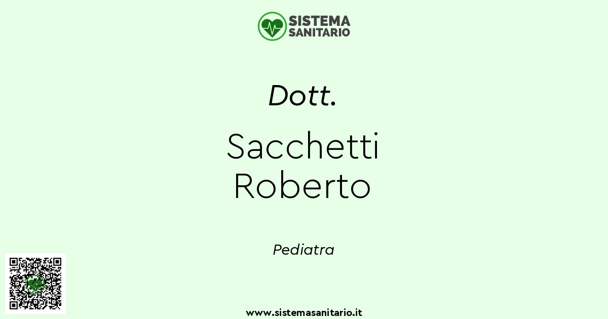 Dott. Sacchetti Roberto Pediatra a Piacenza (PC) - SistemaSanitario.it