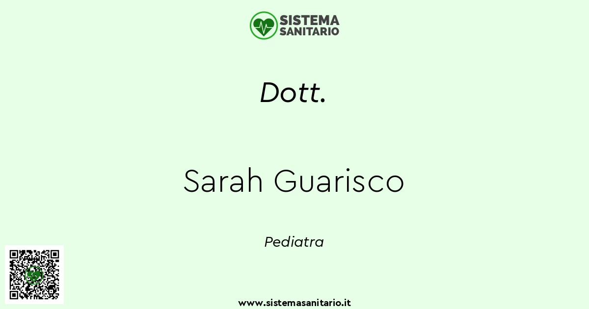 Dott. Sarah Guarisco Pediatra a Viadana (MN) - SistemaSanitario.it