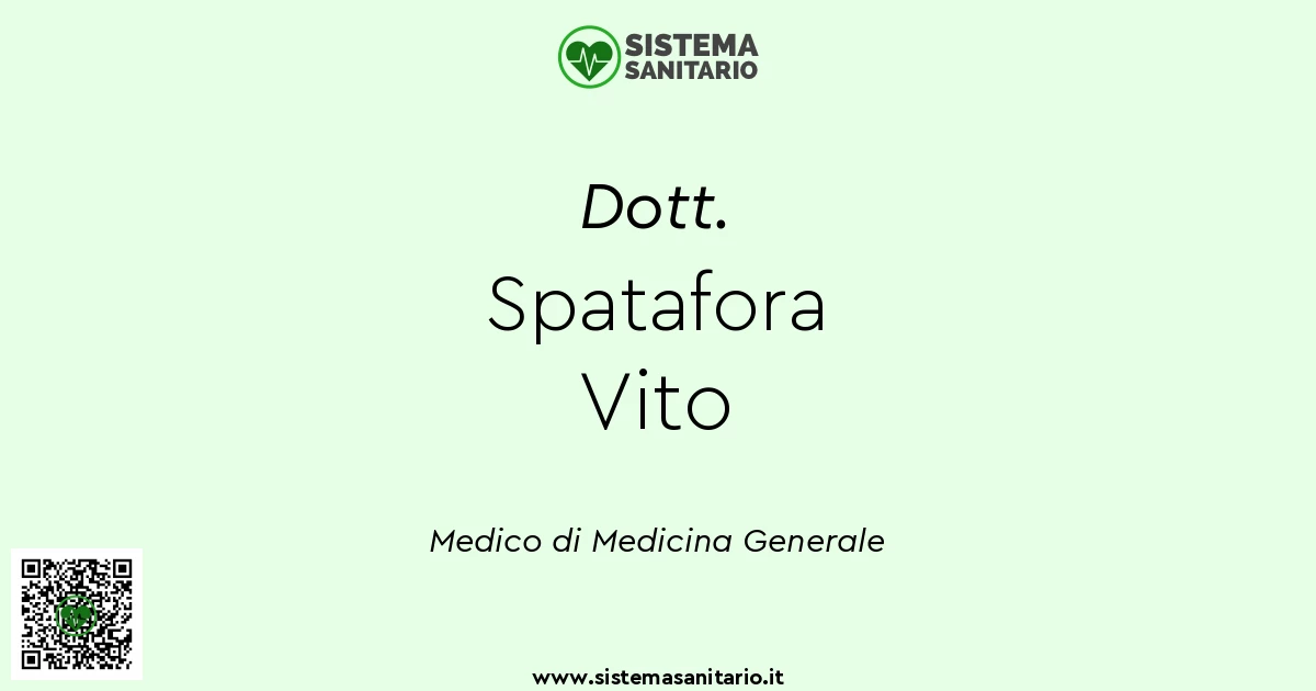 Dott. Spatafora Vito Medico di Base a Palermo (PA) - SistemaSanitario.it