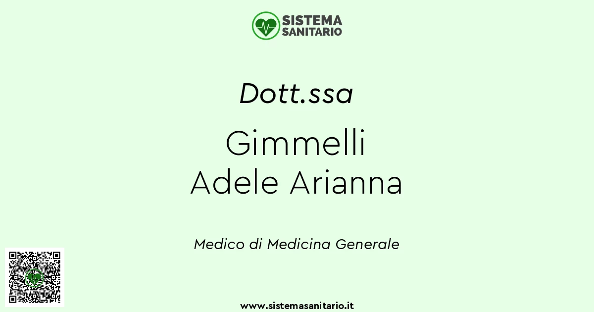 Dott.ssa Gimmelli Adele Arianna Medico di Base - SistemaSanitario.it