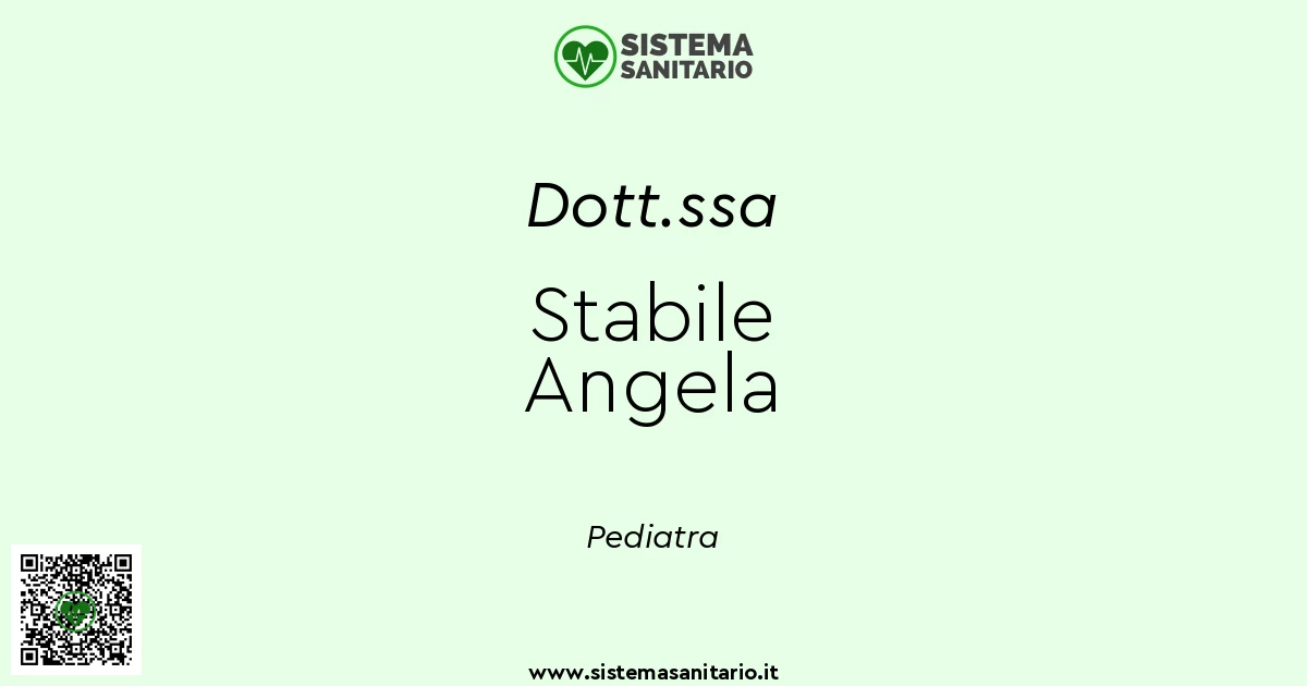 Dott.ssa Stabile Angela Pediatra a Roma (RM) - SistemaSanitario.it