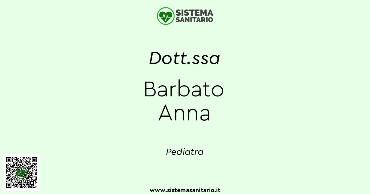 Dott.ssa Barbato Anna Pediatra a Melegnano (MI) - SistemaSanitario.it