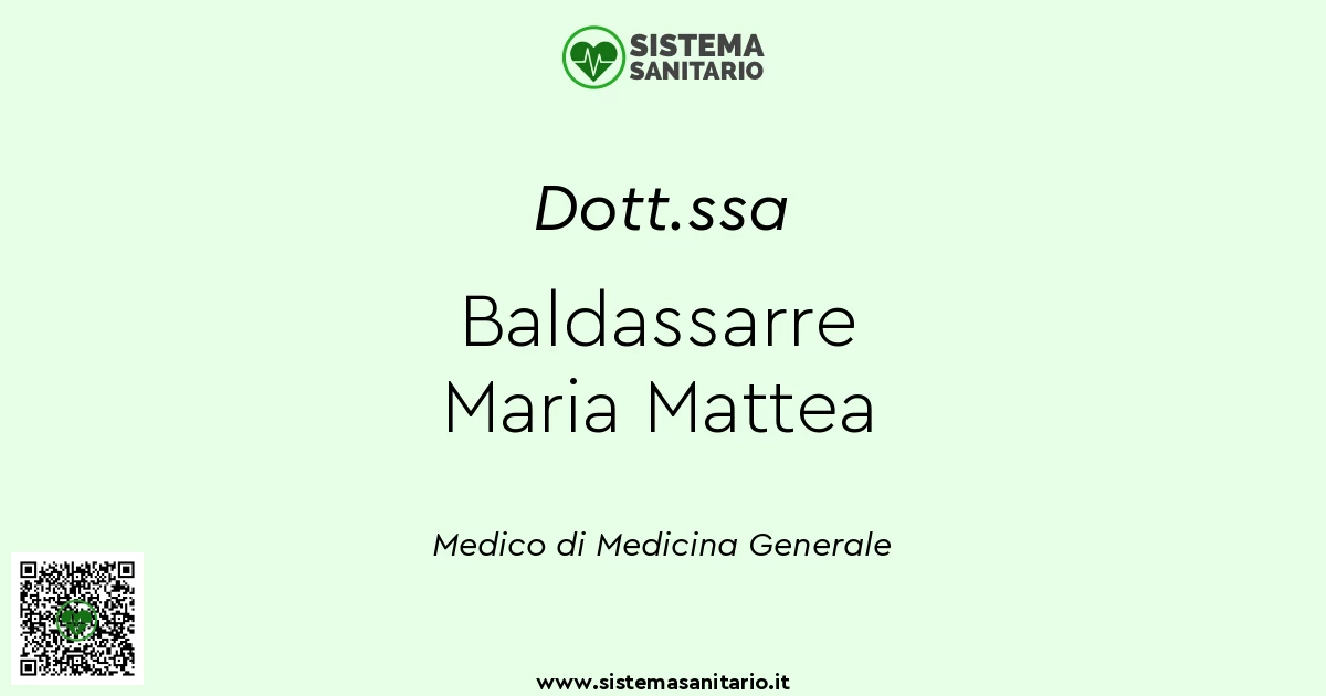 Dott.ssa Baldassarre Maria Mattea Medico di Base a Bari (BA ...