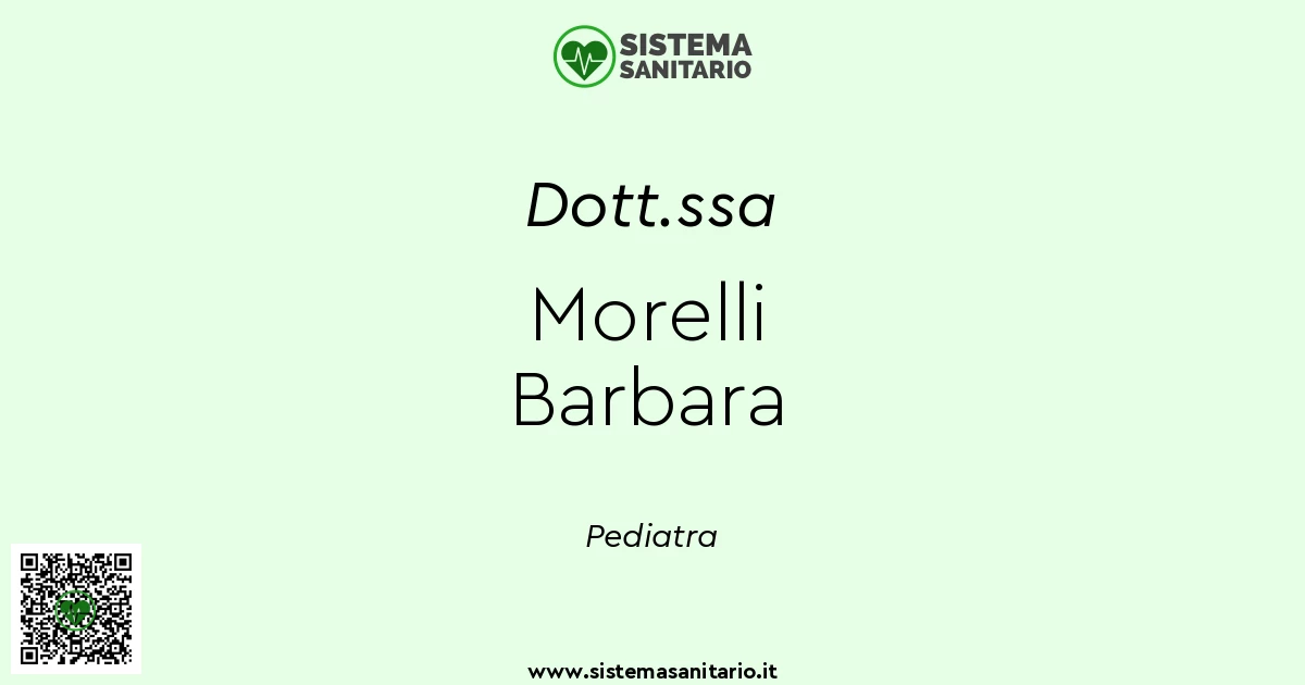 Dott.ssa Morelli Barbara Pediatra a Castenedolo (BS) - SistemaSanitario.it