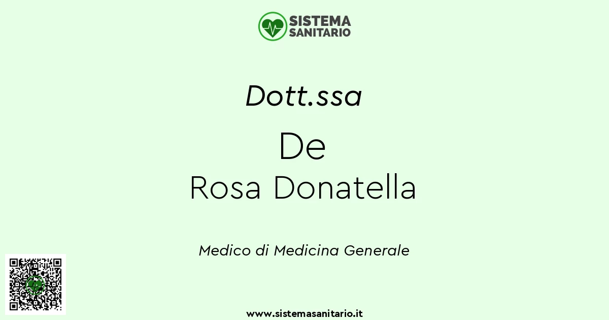 Dott.ssa De Rosa Donatella Medico di Base a Lavello (PZ ...