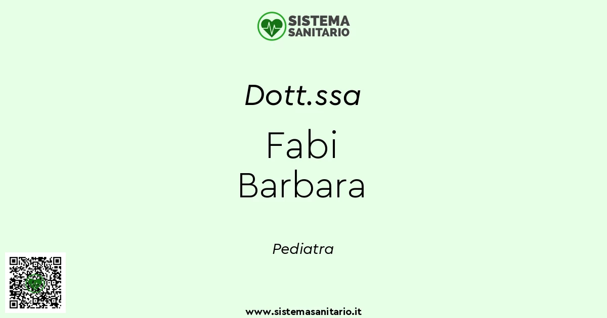 Dott.ssa Fabi Barbara Pediatra a Bastia Umbra (PG) - SistemaSanitario.it