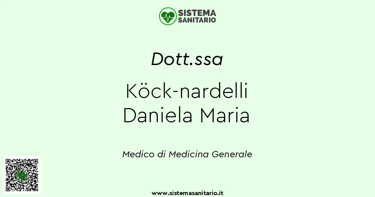 Dott.ssa Köck-nardelli Daniela Maria Medico di Base a Bressanone (BZ) - SistemaSanitario.it