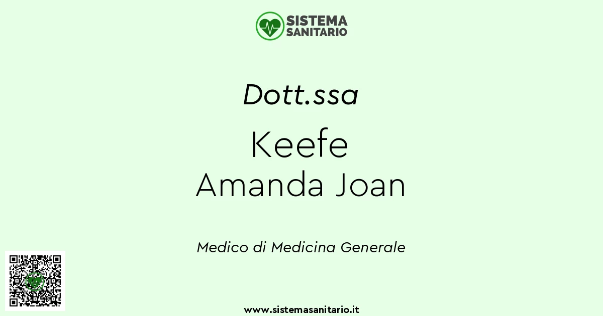 Dott.ssa Keefe Amanda Joan Medico di Base a Aviano (PN ...