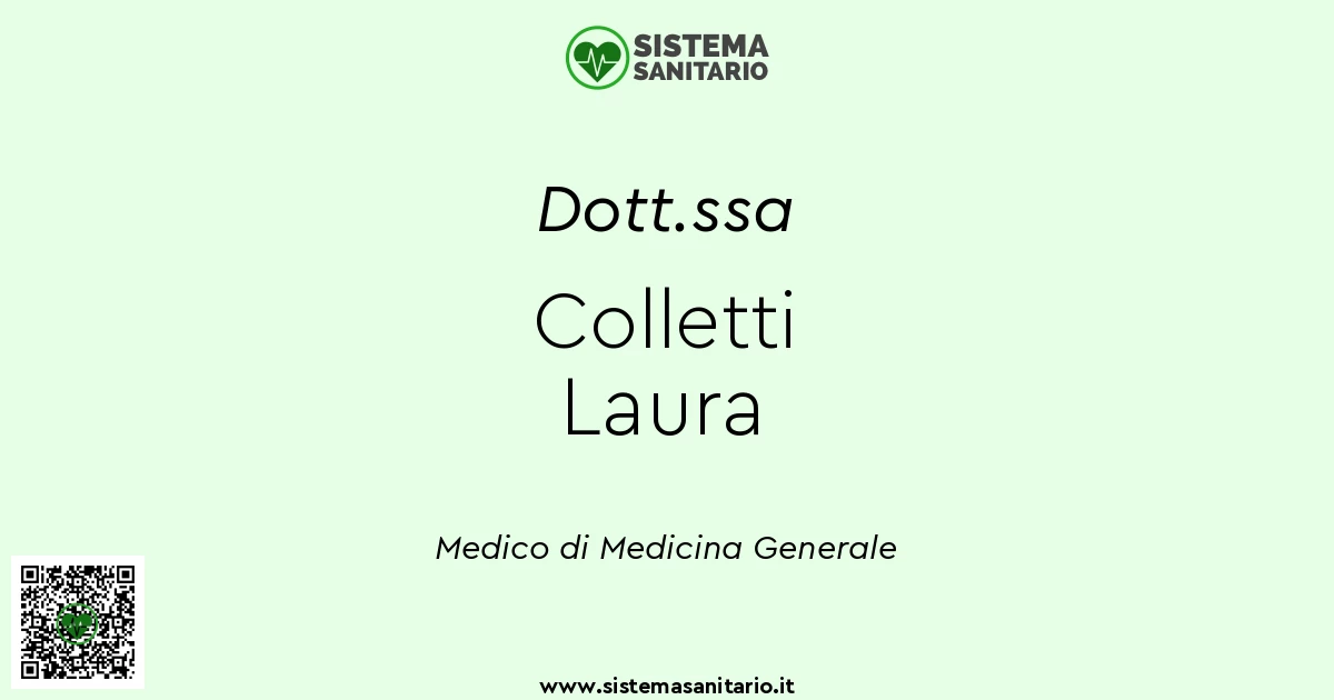 Dott.ssa Colletti Laura Medico di Base a Monza (MB) - SistemaSanitario.it