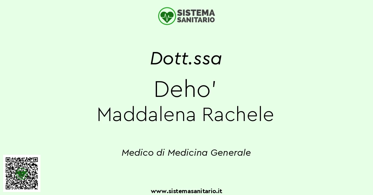 Dott.ssa Deho' Maddalena Rachele Medico di Base a Sant'Angelo Lodigiano ...