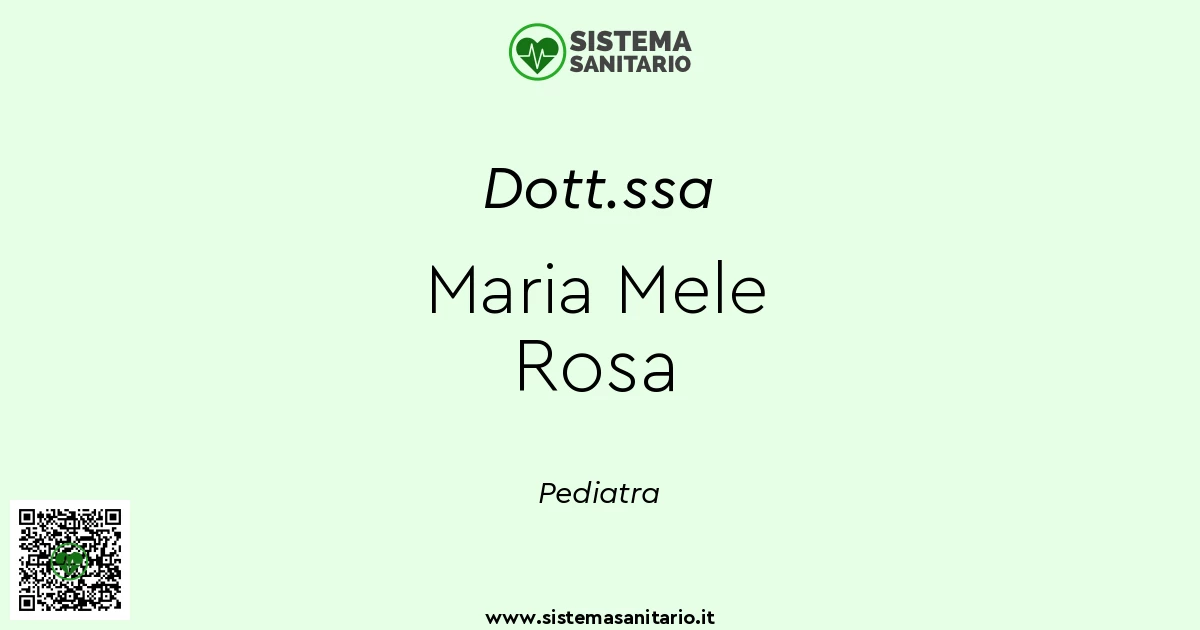 Dott.ssa Maria Mele Rosa Pediatra a Treviso (TV) - SistemaSanitario.it