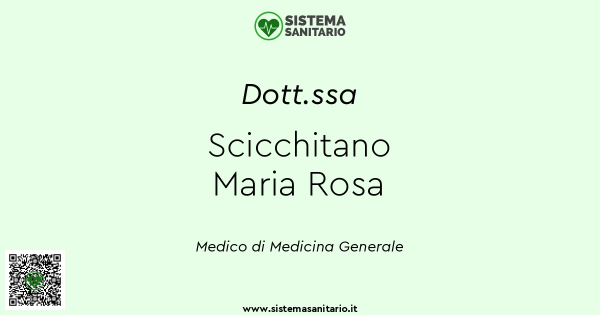 Dott.ssa Scicchitano Maria Rosa Medico di Base a Opera (MI ...