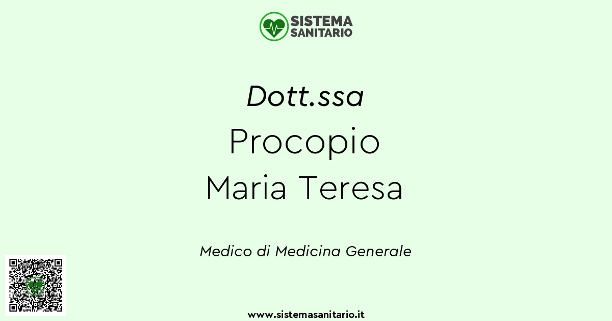 Dott.ssa Procopio Maria Teresa Medico di Base a Sesto San Giovanni (MI ...