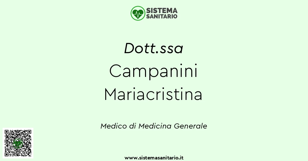 Dott.ssa Campanini Mariacristina Medico di Base a Milano (MI ...