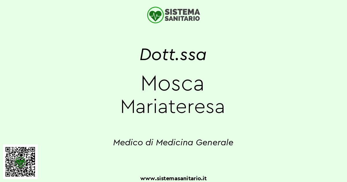 Dott.ssa Mosca Mariateresa Medico di Base a Bologna (BO) - SistemaSanitario.it