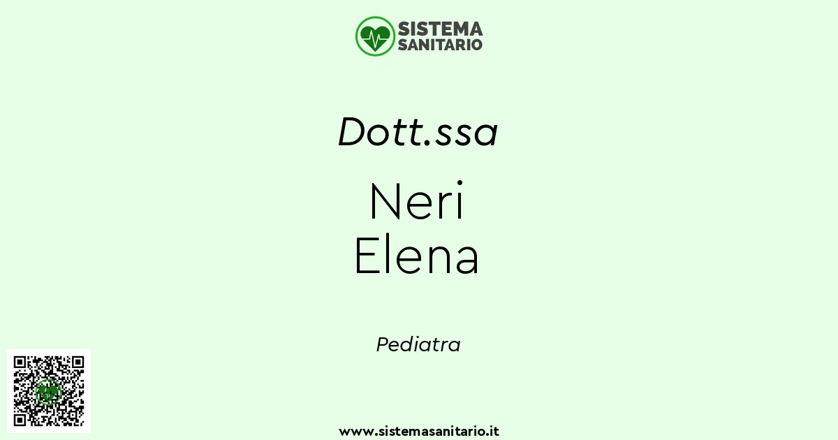 Dott.ssa Neri Elena Pediatra a Monfalcone (GO) - SistemaSanitario.it