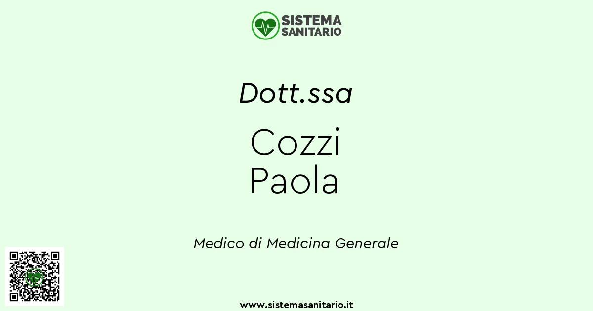 Dott.ssa Cozzi Paola Medico di Base a Parabiago (MI) - SistemaSanitario.it