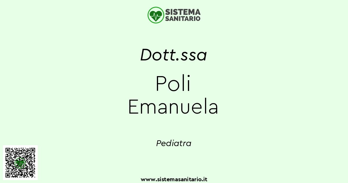 Dott.ssa Poli Emanuela Pediatra a Venezia (VE) - SistemaSanitario.it