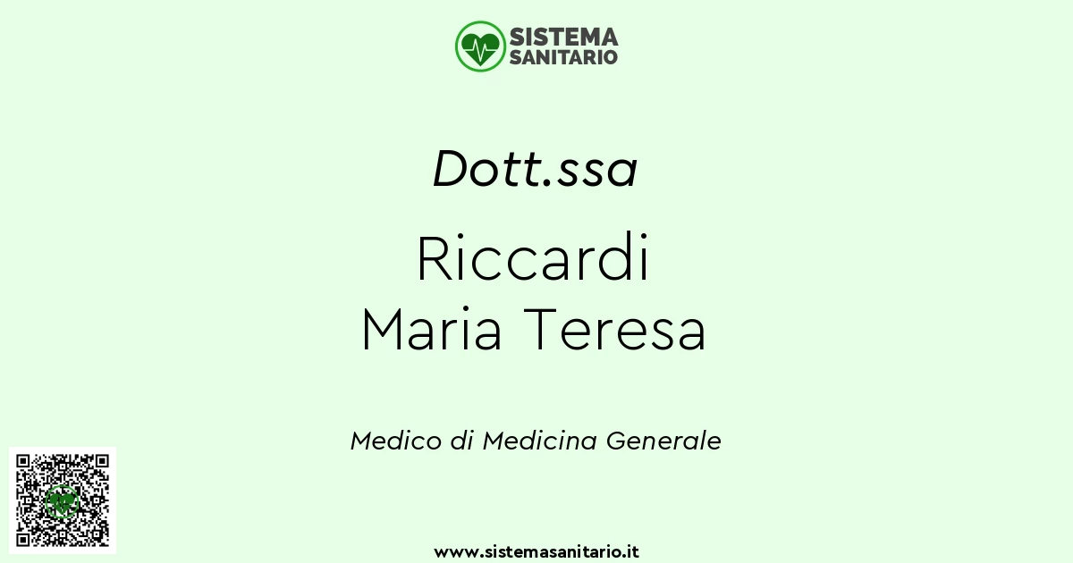 Dott.ssa Riccardi Maria Teresa Medico di Base - SistemaSanitario.it