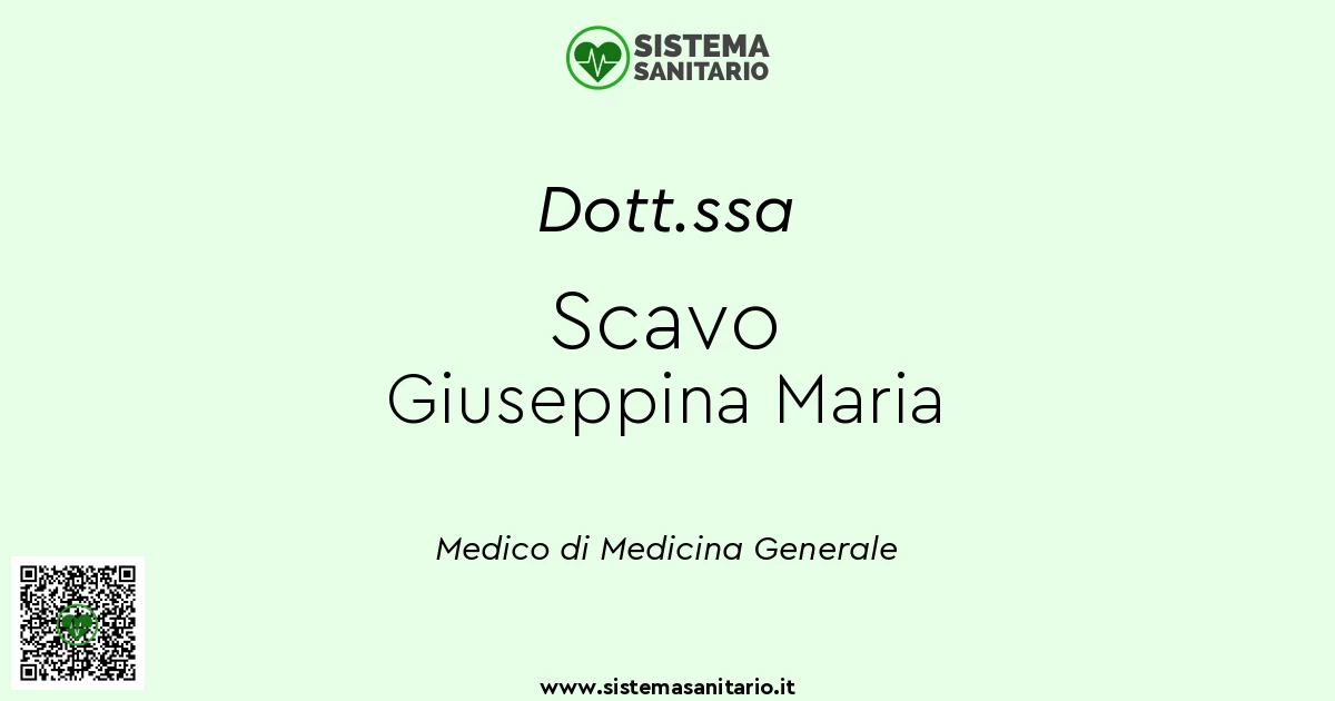 Dott.ssa Scavo Giuseppina Maria Medico di Base - SistemaSanitario.it