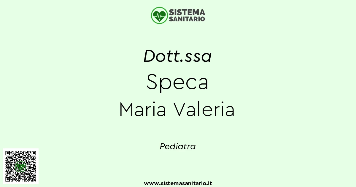 Dott.ssa Speca Maria Valeria Pediatra a San Benedetto del Tronto (AP ...