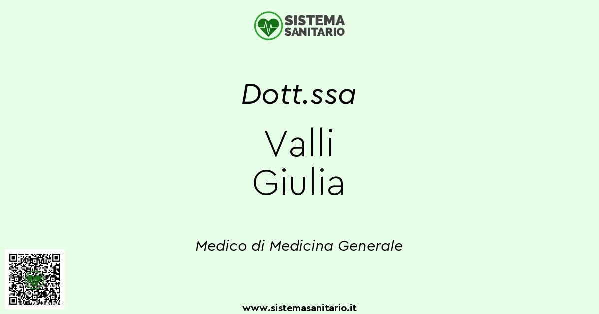 Dott.ssa Valli Giulia Medico di Base a Vicenza (VI) - SistemaSanitario.it