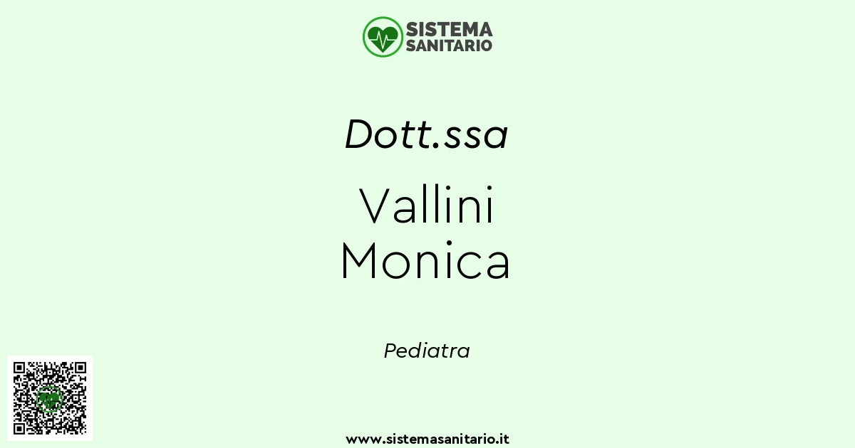 Dott.ssa Vallini Monica Pediatra a Bologna (BO) - SistemaSanitario.it