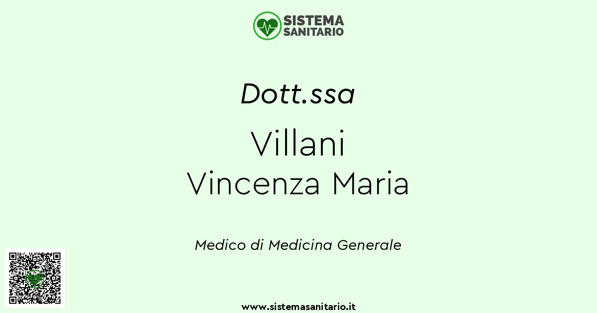 Dott.ssa Villani Vincenza Maria Medico di Base - SistemaSanitario.it