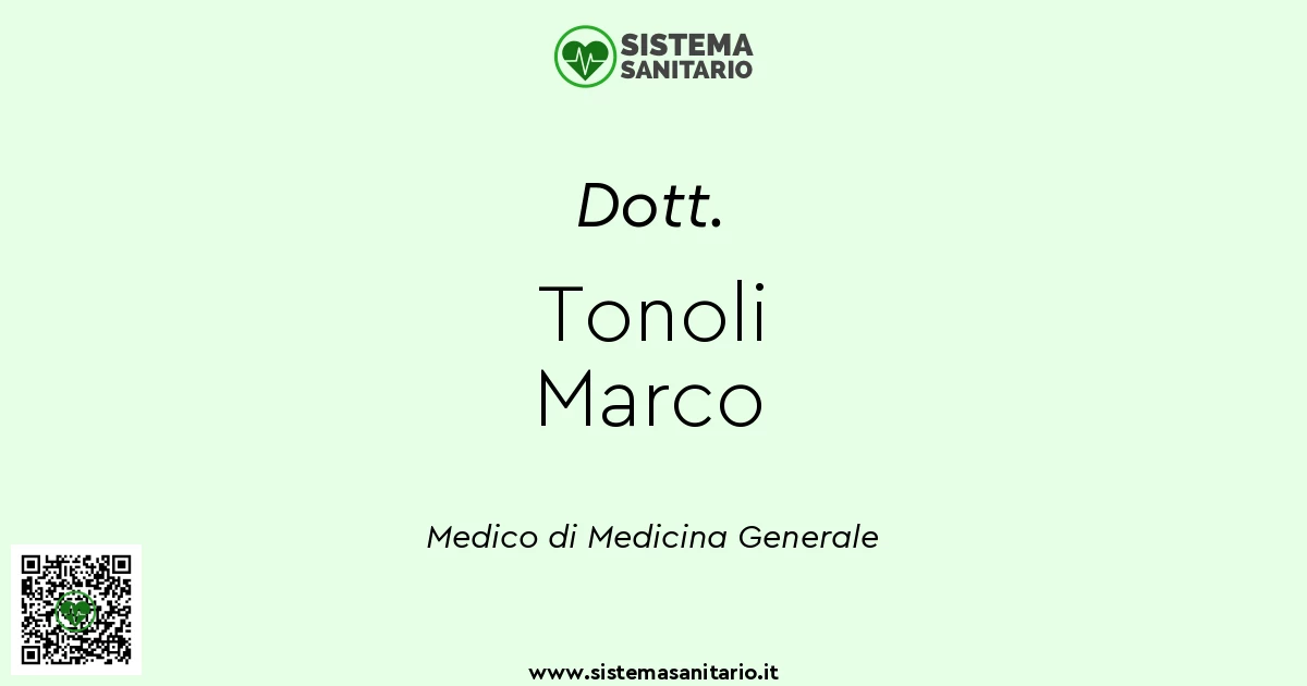 Dott. Tonoli Marco Medico di Base a Lazise (VR) - SistemaSanitario.it